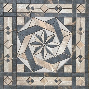 36 X 36 Tile Medallion Mosaic Happy Floors Fitch Tile Series - Etsy