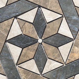 36" X 36" Tile Medallion Mosaic - Happy Floors Phoenix Tile Series - Etsy