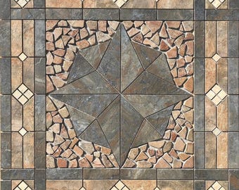 36" X 36" Tile Medallion - Happy Floors Exotic Stone & Cipriani Tile ...