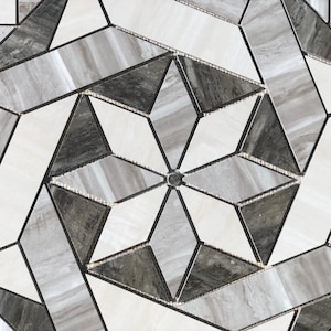 36 X 36 Porcelain Tile Medallion daltile River Marble Tile Series ...