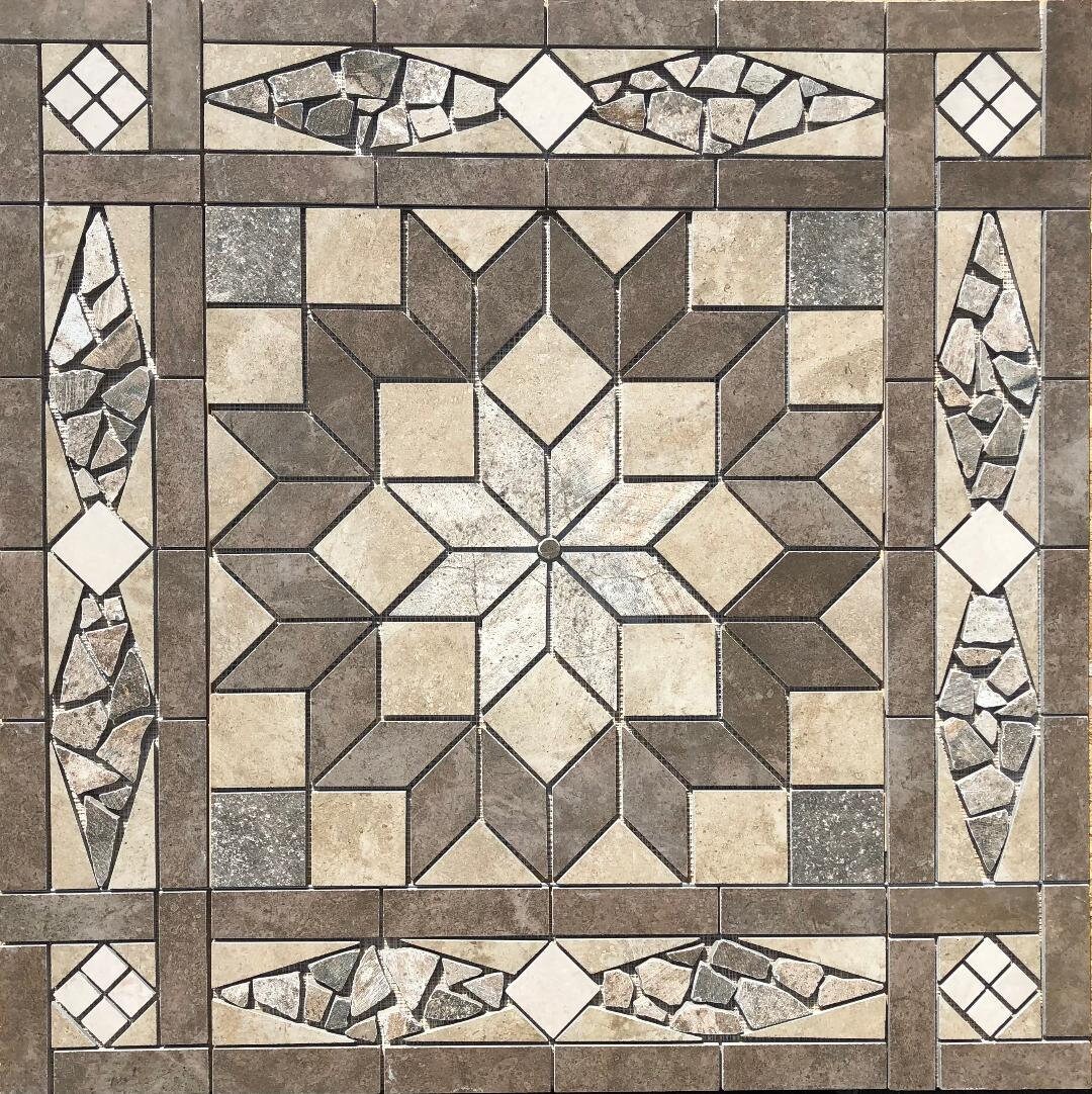 New 36" X 36" Tile Medallion Mosaic - Daltile's Porada & Affinity Tile ...