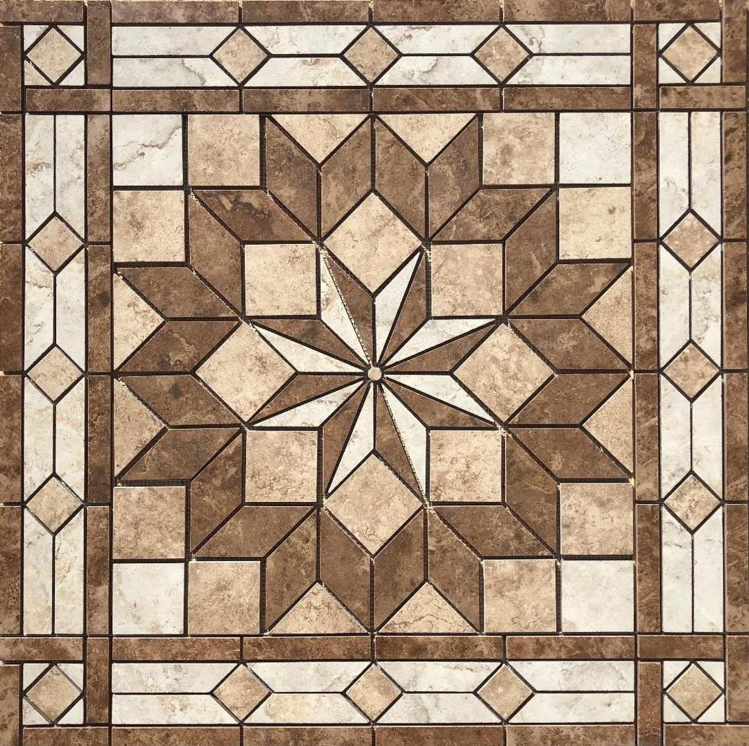 32" X 32" Tile Medallion Deco - Daltile Fidenza & Heathland Tile Series ...