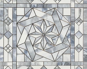 Blue Medallion Tile - Etsy