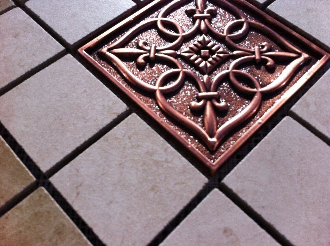 21 1/4" X 15 1/2" Tile Medallion - Daltile Affinity Tile Series - Metal ...