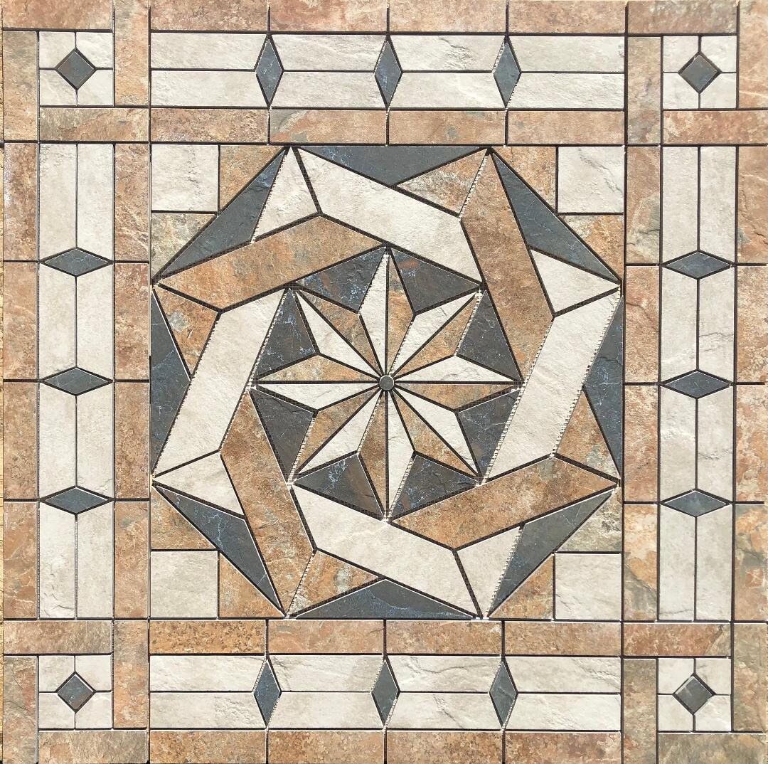 36" X 36" Tile Medallion Mosaic - Happy Floors Phoenix Tile Series - Etsy