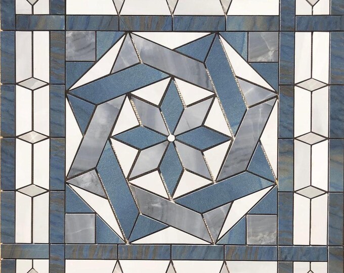 36" X 36" Tile Medallion - Happy Floors Macaubas Tile (POLISHED ...