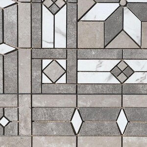 36" X 36" Tile Medallion Mural - Daltile Avondale & Affinity Tile ...