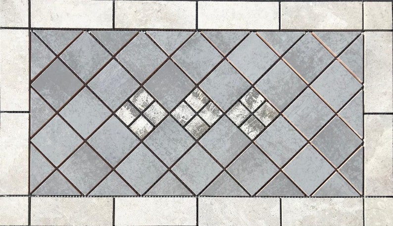 26 1/4" X 15 1/8" Tile Medallion - Daltile Affinity Tile (wall Use Only ...