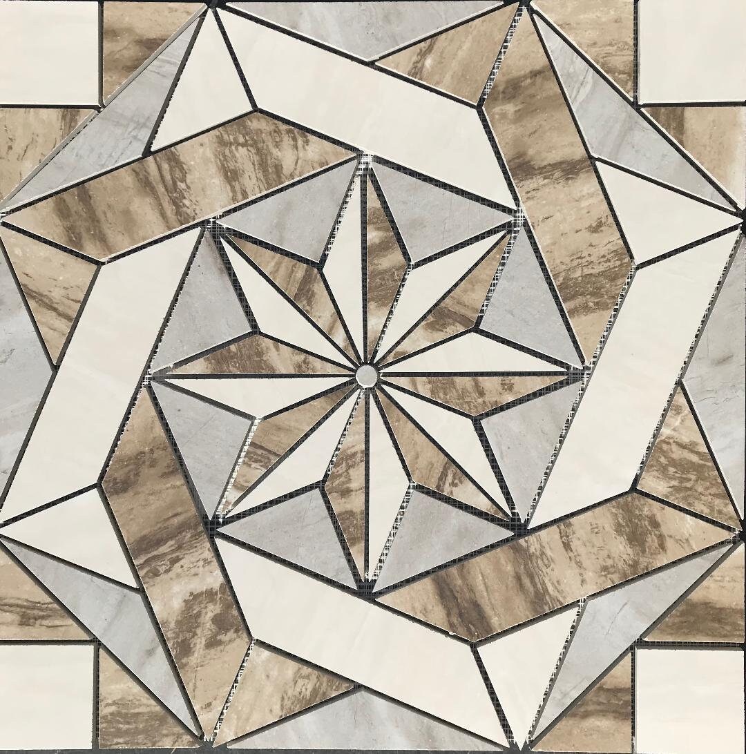 22 1/4 X 22 1/4 Tile Medallion Daltile River Marble Tile Series ...