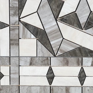 36" X 36" Porcelain Tile Medallion -daltile River Marble Tile Series ...