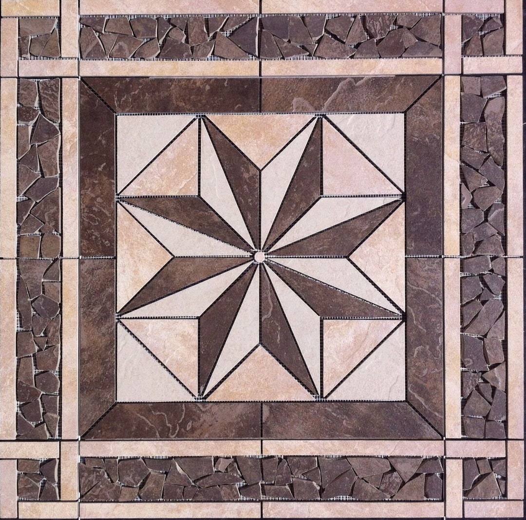 32" X 32" Tile Medallion - Daltile's Continental Slate & Cliff Pointe ...