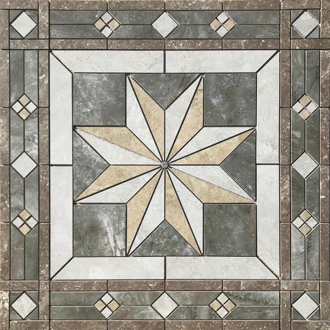 32" X 32" Tile Medallion Mural - Daltile Affinity and American Olean ...