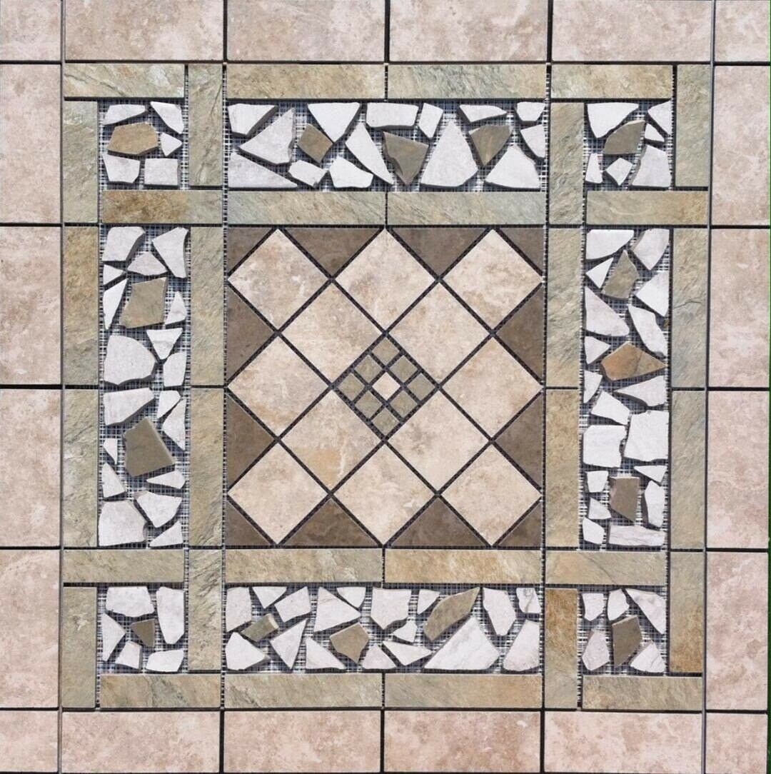 26 5/8 X 26 5/8 Tile Medallion Inlay Mosaic Mural Daltile Heathland ...