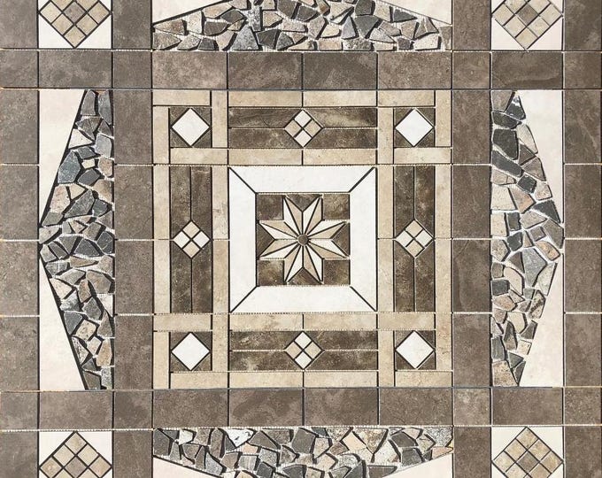 44 5/8" X 44 5/8" Tile Medallion Deco - Daltile Affinity & Porada Tile ...