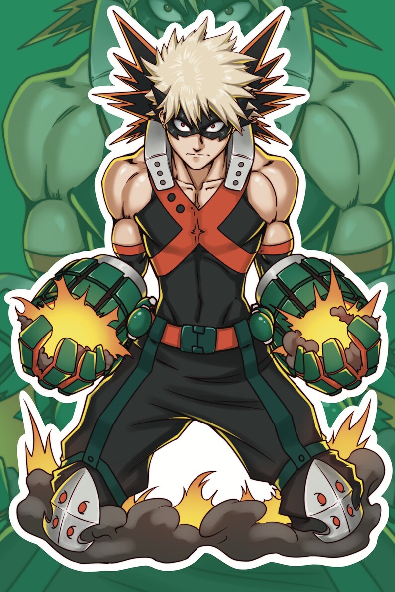 Exploding Anime Superhero Vinyl Sticker 4.5 Inch - Etsy