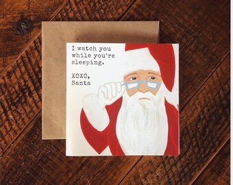 Funny Santa Card - Etsy