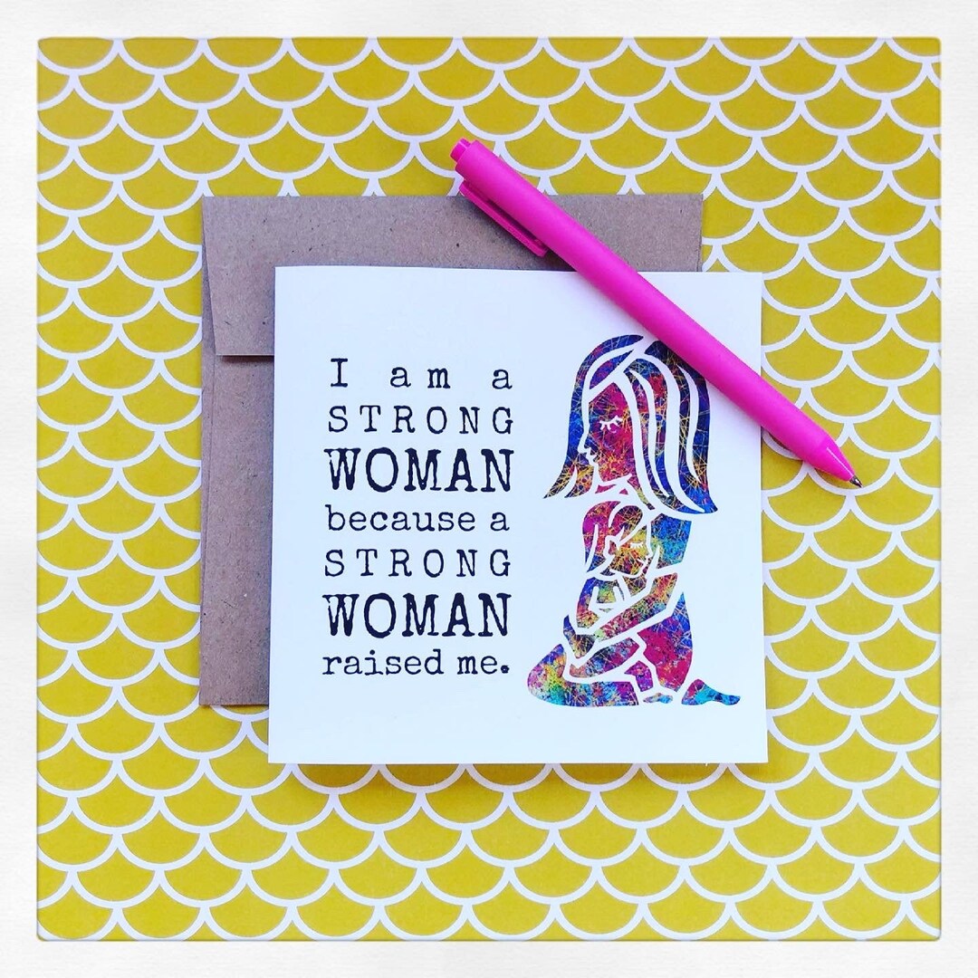 Strong Woman Card Cards for Mom Cards to Mom From Daughter - Etsy