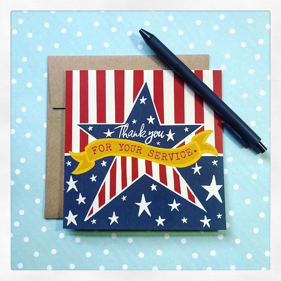 Thank You for Your Service Card | Etsy