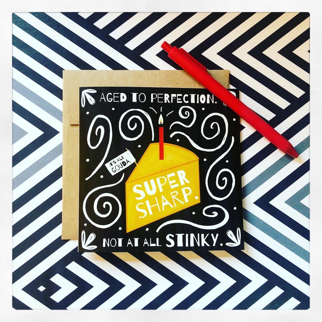 Cheesy Birthday Card - Etsy