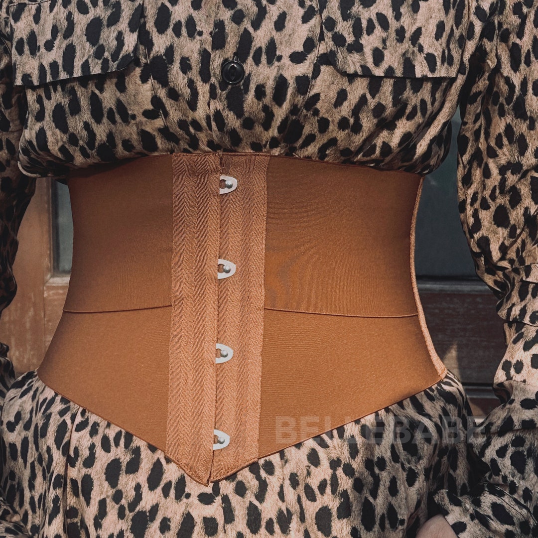 NEW BEAUTIFUL Brown Color Steel Bones Corset,tummy Wrap Waist Trainer ...
