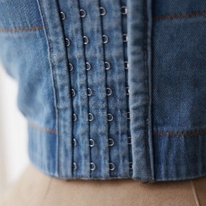 NEW BEAUTIFUL Spice Girls Stylish Rocker Soft Blue Denim Bra Top Corset ...