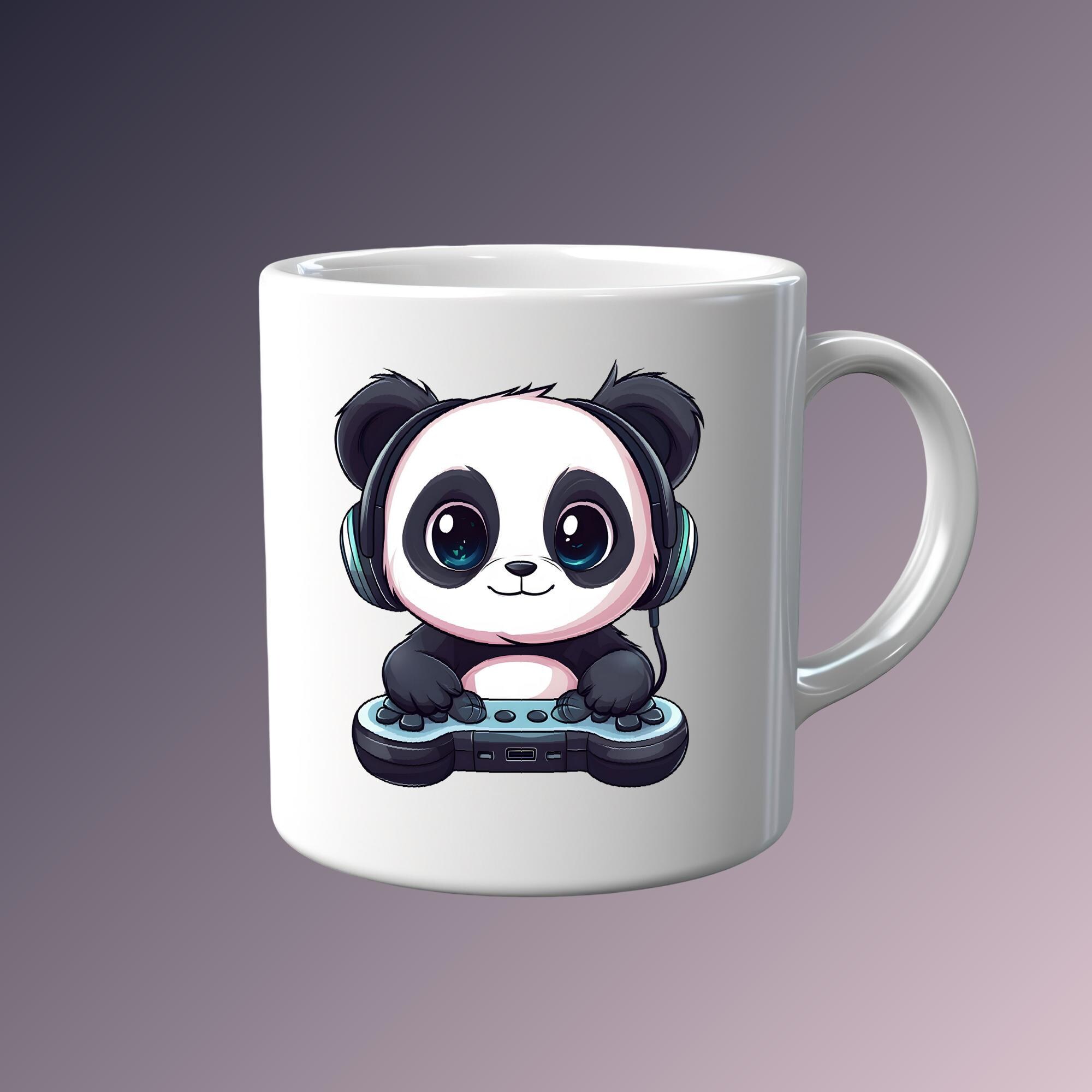 Panda Gamer Avatar Clipart Bundle - 12 Playful Cartoon Pandas With ...