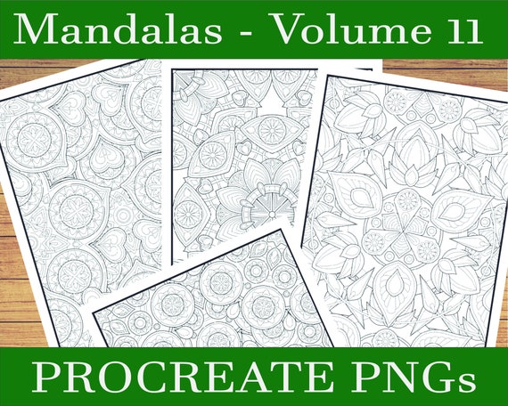 Mandala Volume 11 Coloring Pages for Adults PROCREATE | Etsy