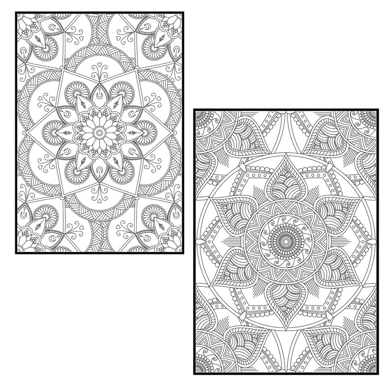 Mandala Coloring Pages for Adults Vol 1. PROCREATE Version, Instant ...