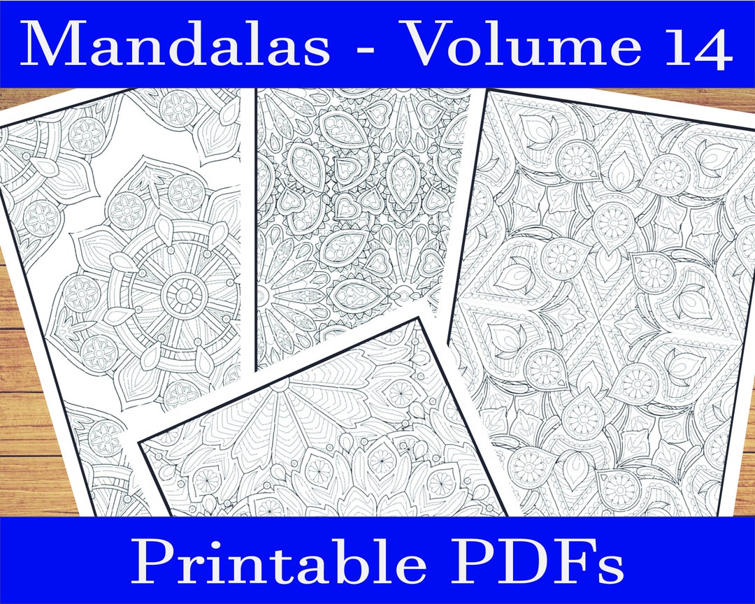 Mandala Volume 15 Coloring Pages for Adults Printable PDF, Instant PDF ...