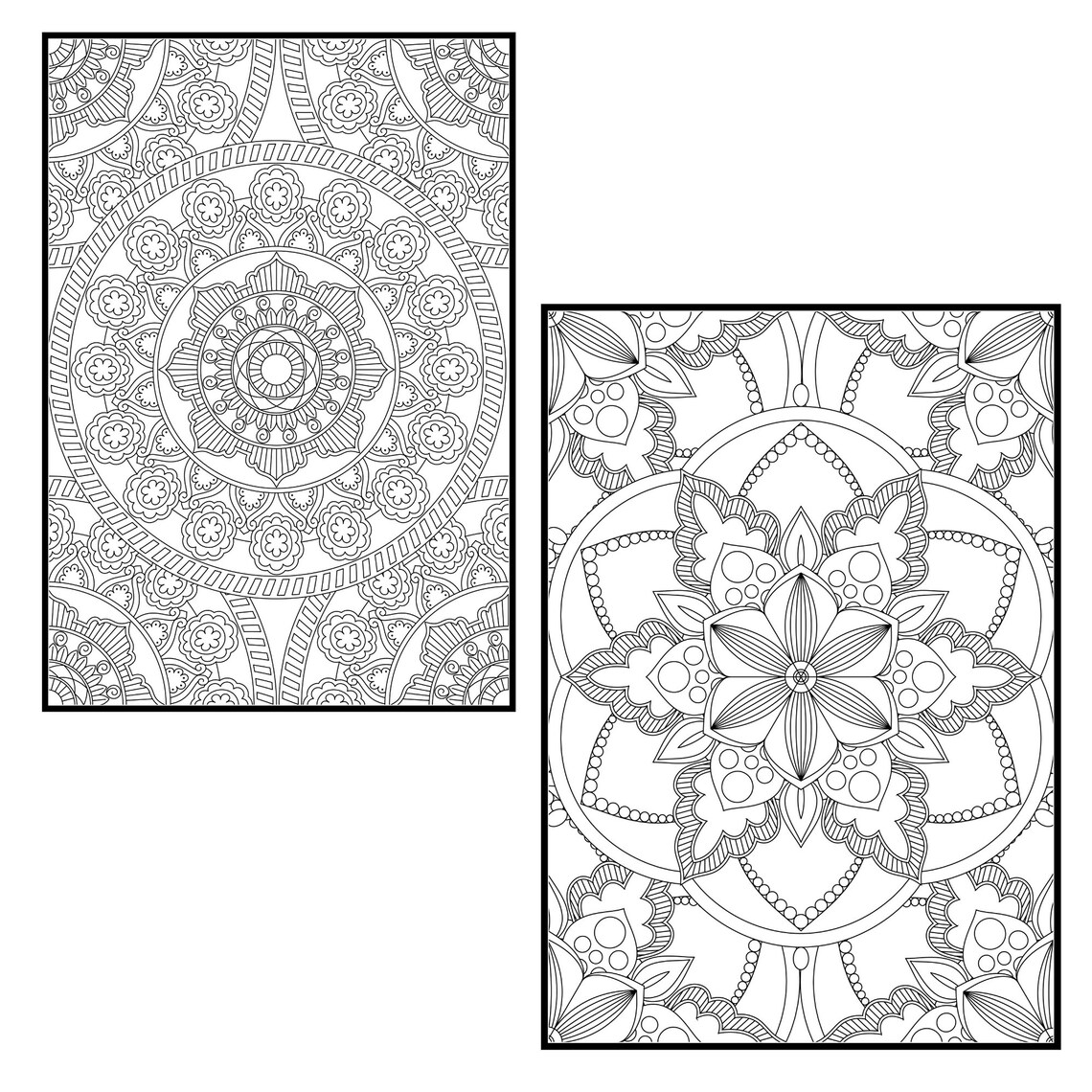 Mandala Coloring Pages for Adults Vol 1. PROCREATE Version, Instant ...