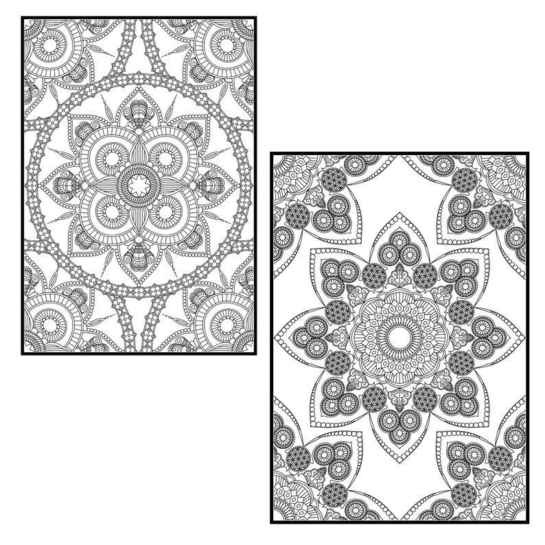 Mandala Coloring Pages for Adults Vol. 2 PROCREATE Version, Instant ...