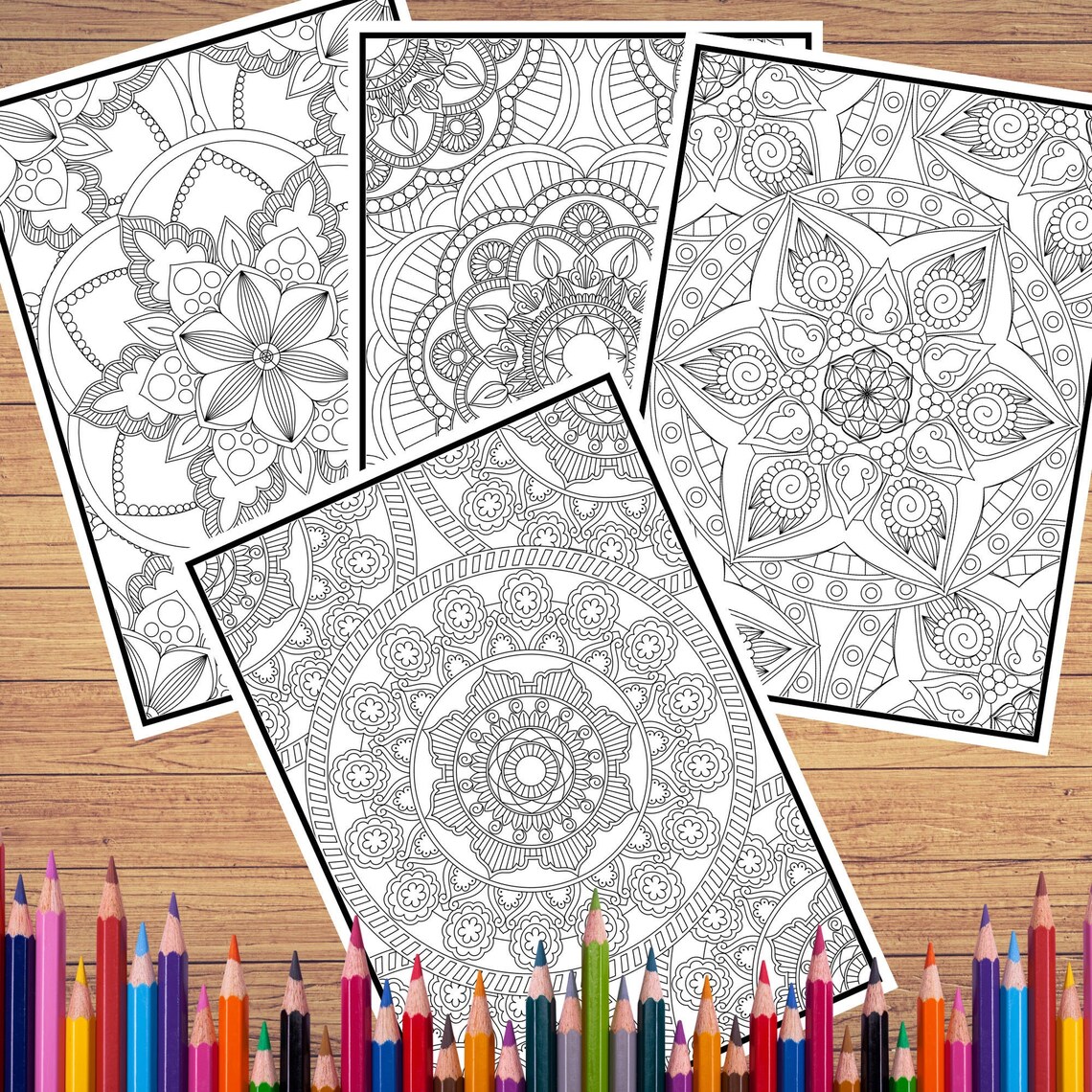 Mandala Coloring Pages for Adults Vol 1. PROCREATE Version, Instant ...