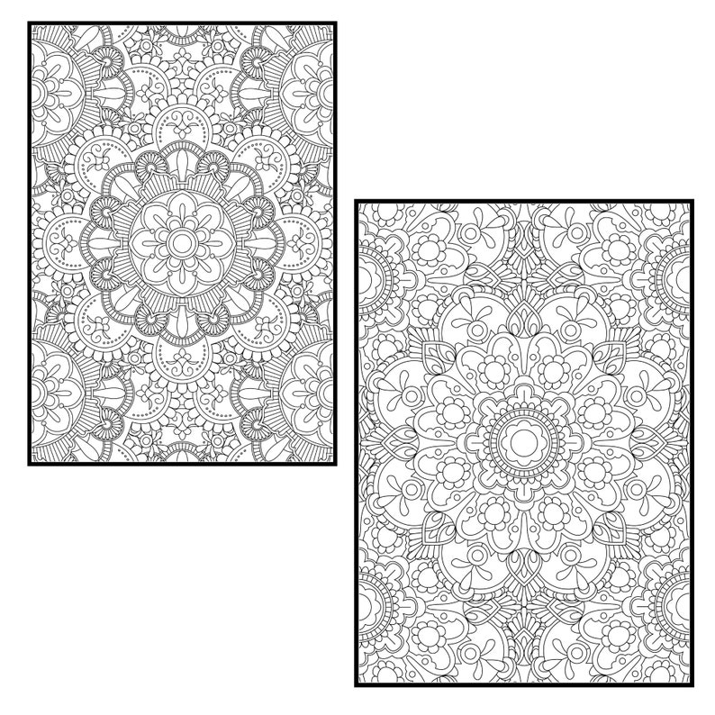 Mandala Coloring Pages for Adults Vol 6. PROCREATE Version, Instant ...