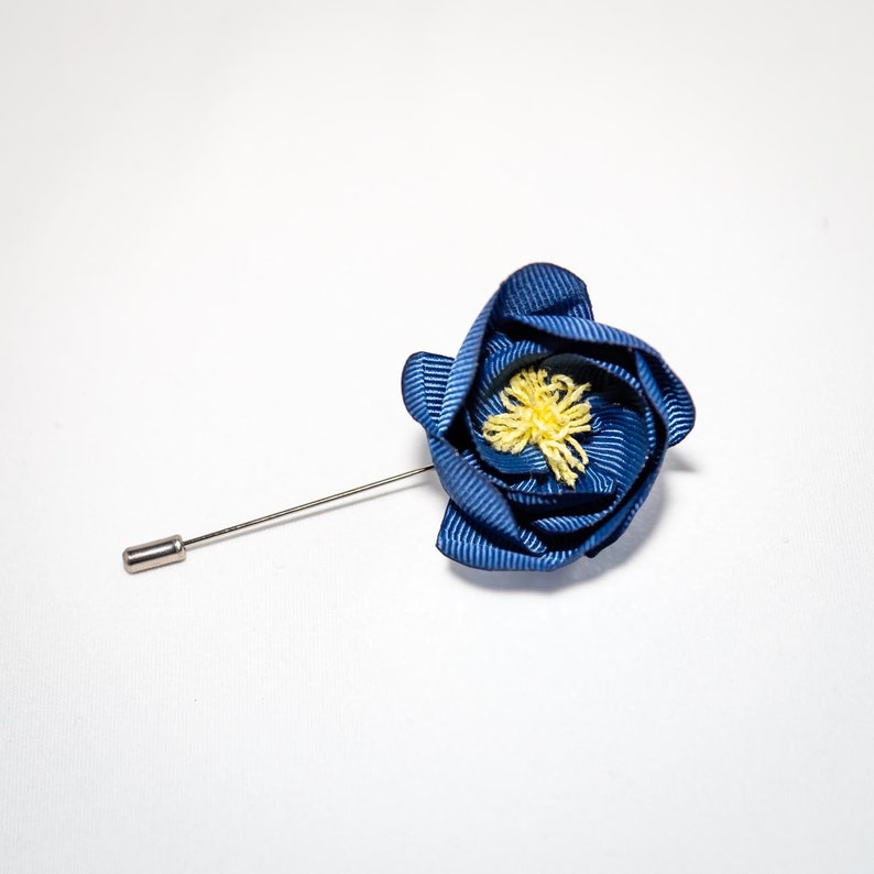 Hila Mini Blue Lapel Flower - Etsy