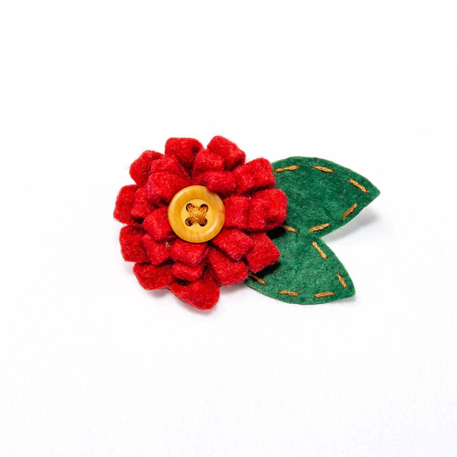 Payam Peony Red Felt Lapel Pin - Etsy