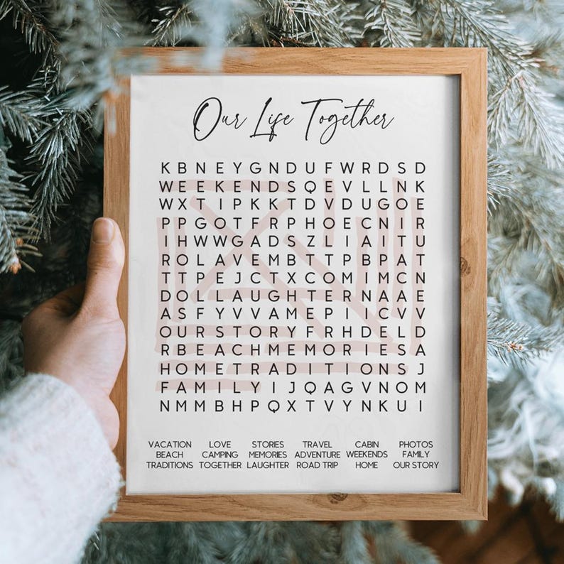 Family Name Word Search Printable Personalized Family Keepsake Wall Art ...