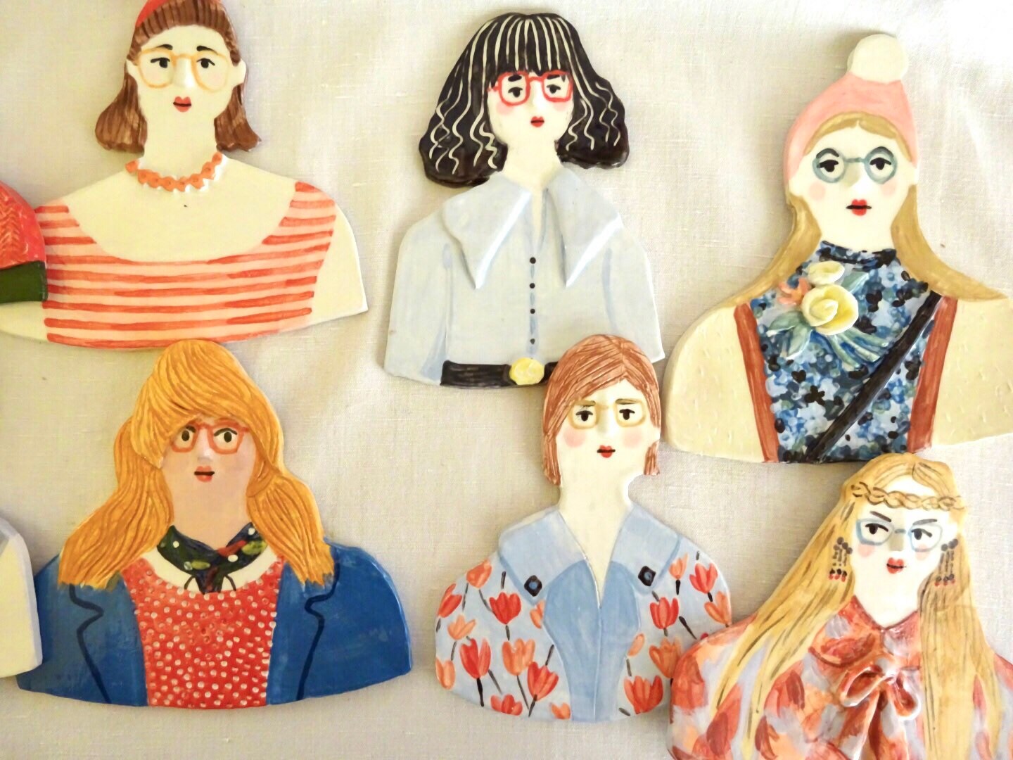 Decorative Ceramic Tiles to Hang in the Shape of a Woman - Etsy UK