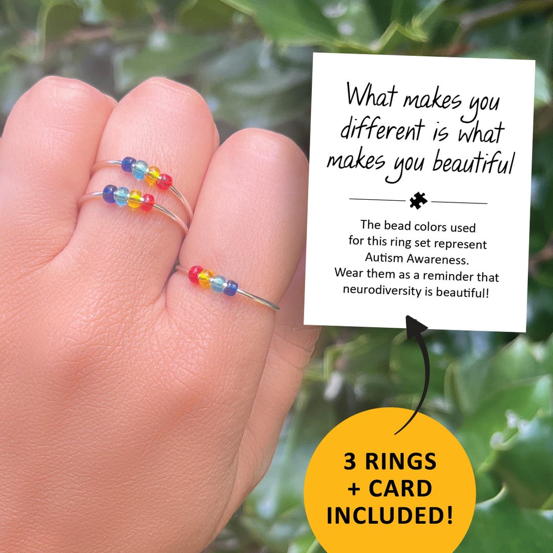 Autism Awareness Ring Pack, Gifts for Her - Etsy