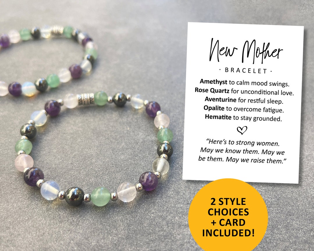 New Mother Bracelet, Postpartum Relief Bracelets, Mom Gift, Natural ...