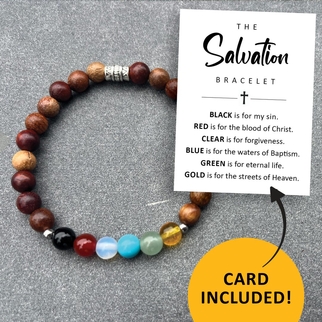 Salvation Bracelet, Beaded Bible Jewelry, Christian Faith Gift - Etsy