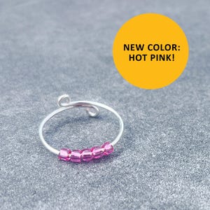 Fidget Ring Set of 3, Adjustable Rings for Women, 5 Beads - Etsy