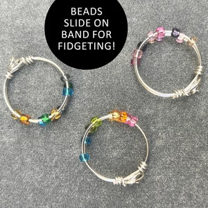 Flower Fidget Ring, Sterling Silver Rings, Wire Rose - Etsy