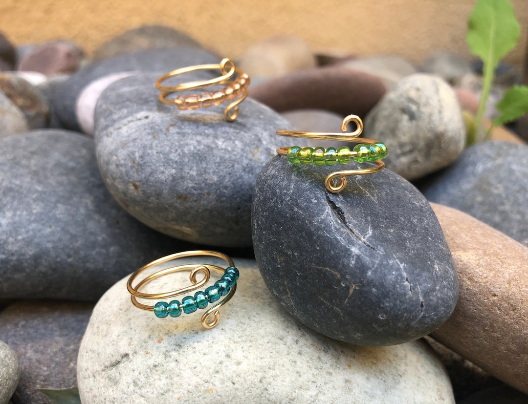 Gold Fidget Ring, Thumb Rings, Focus Jewelry - Etsy