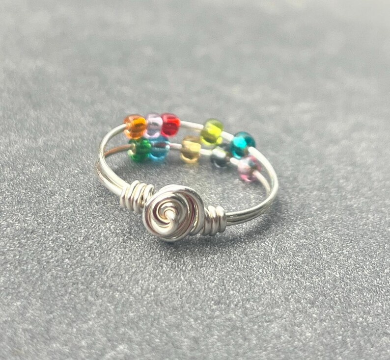 Fidget Ring Kids, Anxiety Relief Children, Rainbow Colors - Etsy