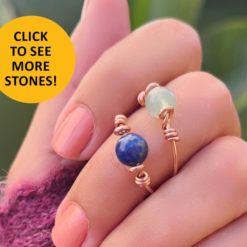 Natural Stone Ring - Etsy
