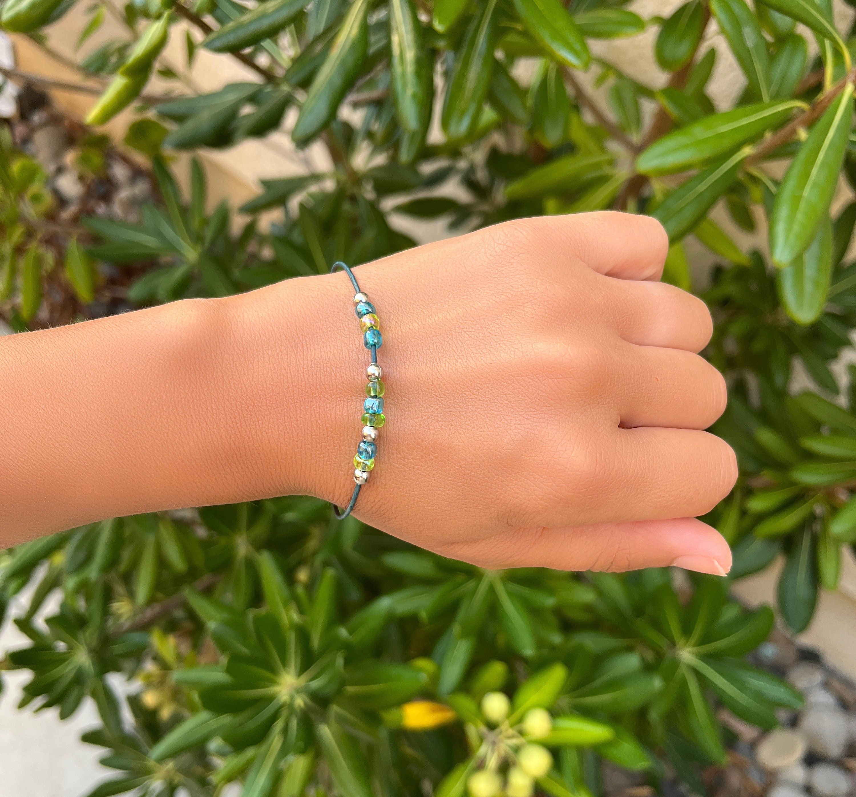 Teal Fidget Bracelet Anxiety Bracelets for Women Worry - Etsy