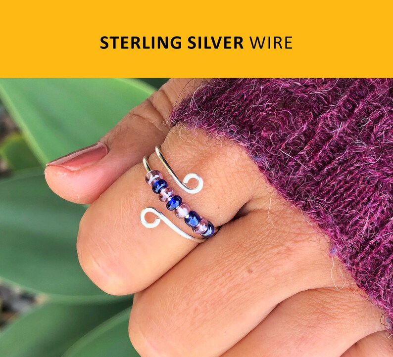 Fidget Thumb Ring Sterling Silver Anxiety Ring Worry Rings - Etsy