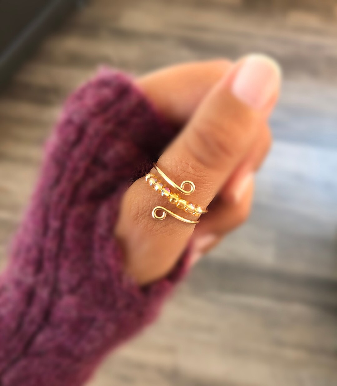 Fidget Thumb Ring, Gold Fill Rings for Women - Etsy