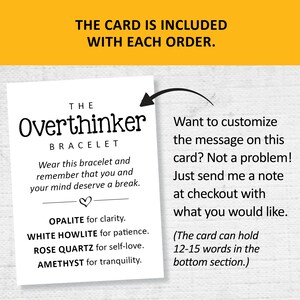 Overthinker Bracelet, Anxiety Relief Gifts, Mental Health Gift for ...
