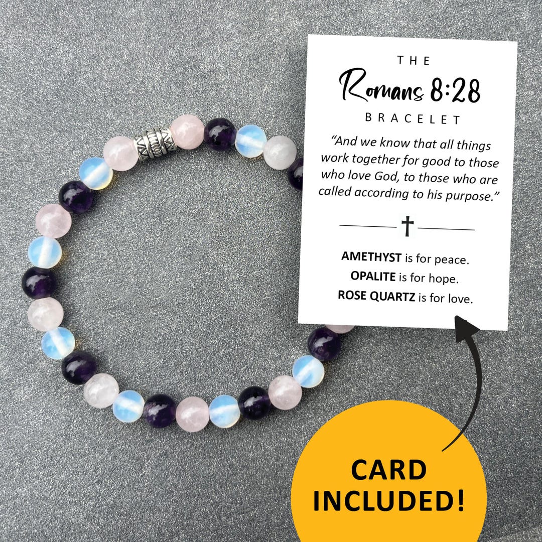 Romans 8:28 Bracelet, Religious Jewelry, Purpose Gift - Etsy